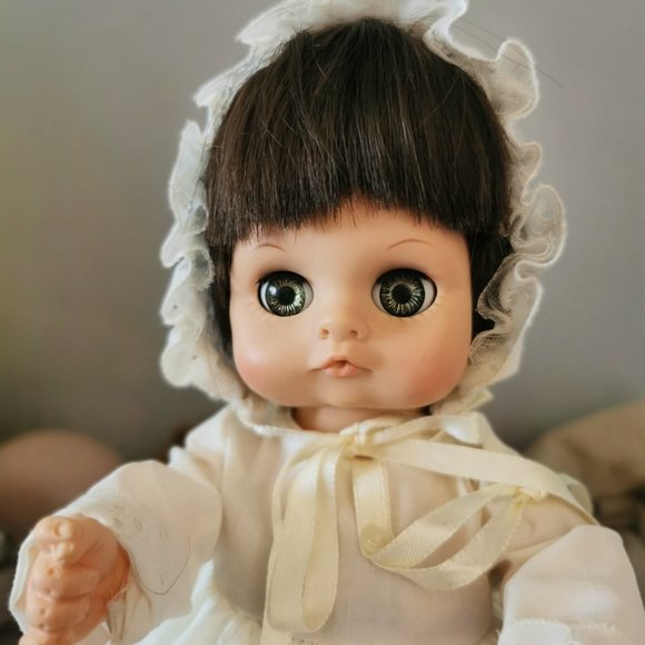 jolly toy | Toys | Vintage Jolly Toy Baby Doll 973 With White Dress ...